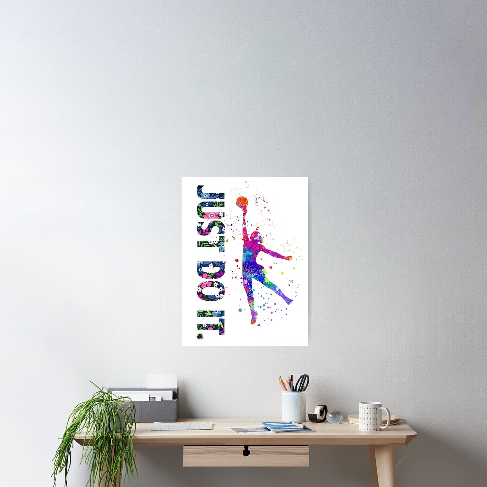 "Netball Just Do It Watercolor Art" Poster by LittleFunky79 | Redbubble