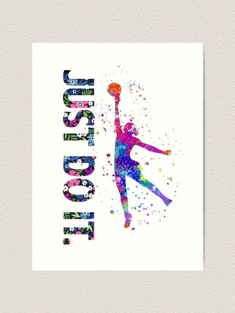 "Netball Just Do It Watercolor Art" Art Print for Sale by LittleFunky79 ...