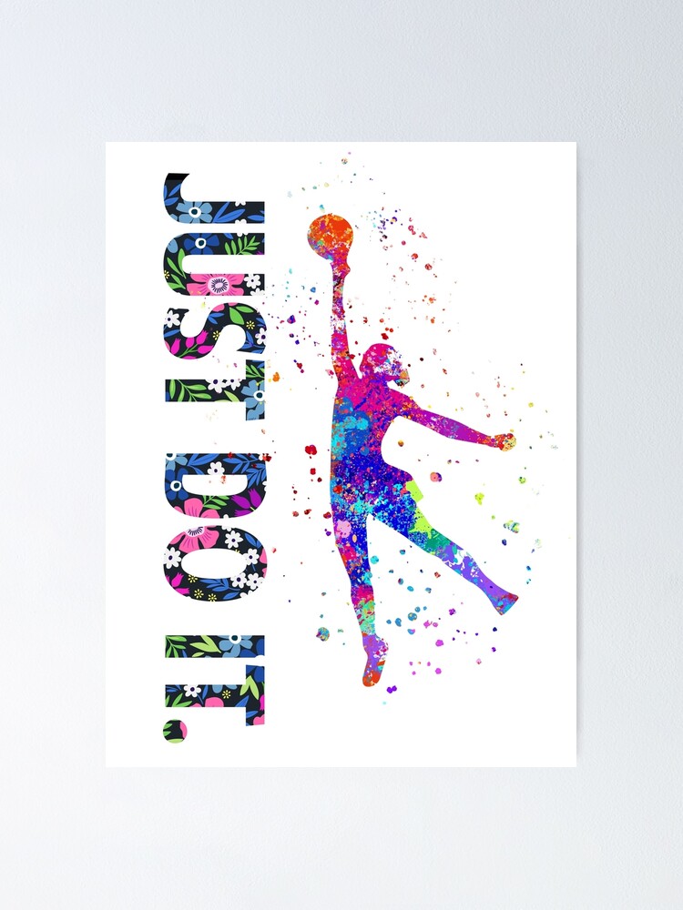 "Netball Just Do It Watercolor Art" Poster for Sale by LittleFunky79 ...