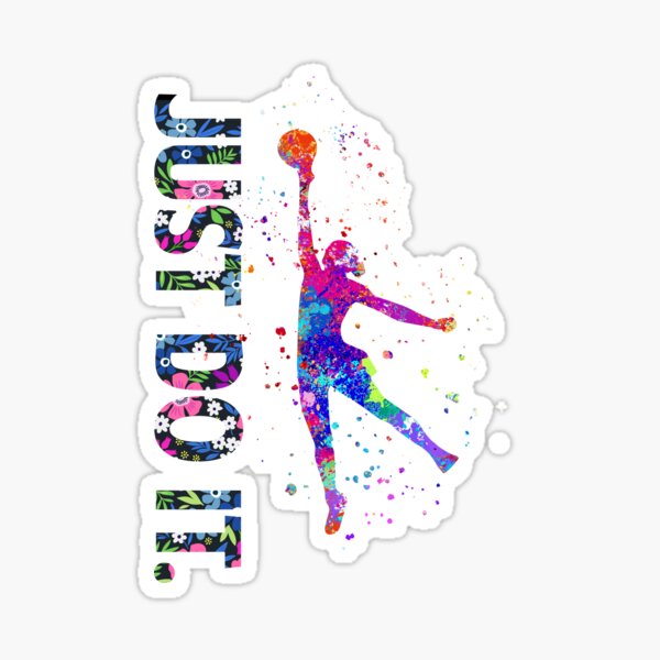 "Netball Just Do It Watercolor Art" Sticker for Sale by LittleFunky79 ...