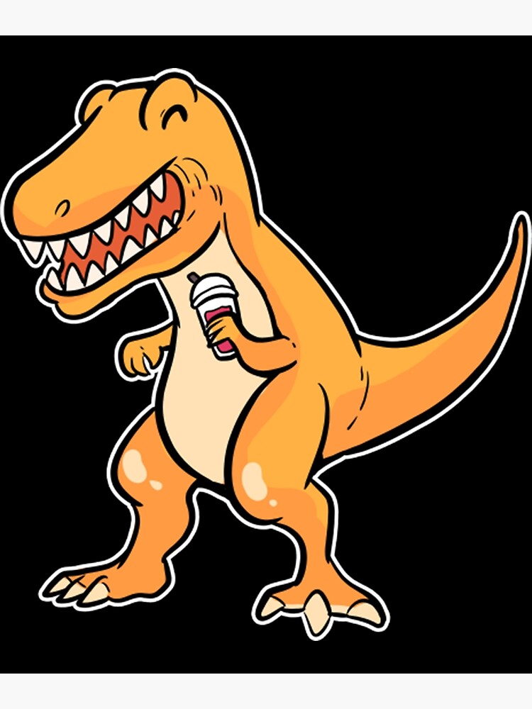 "Tyrannosaurus T-ShirtDinosaur Bubble Tea Anime Dino T Rex ...
