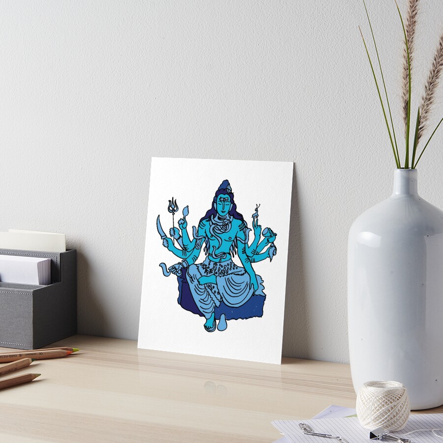 "lord shiva | lord shiva | blue colour lord shiva" Art Board Print by ...