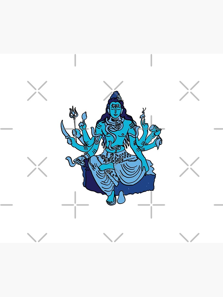 "lord shiva | lord shiva | blue colour lord shiva" Tapestry by ...
