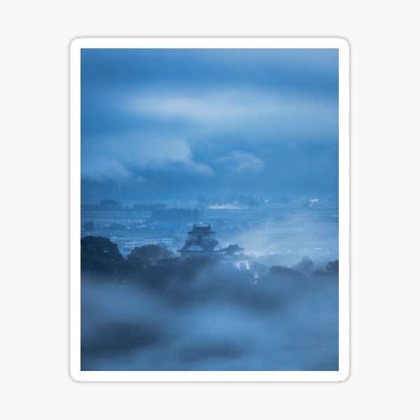 "Japanese Castle in the Sky - Echizen-Ono Castle" Sticker for Sale by ...