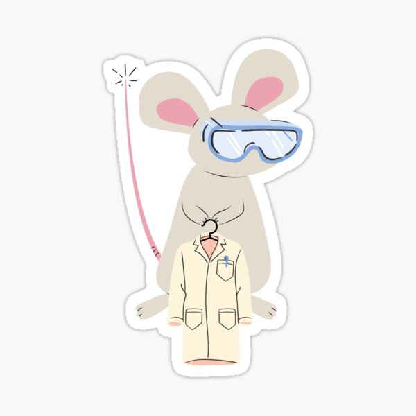 "Lab Coat Rat with Goggles" Sticker for Sale by Mavy-liz | Redbubble
