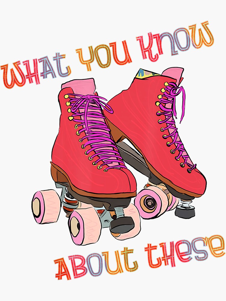 "80s Roller Skates Roller Skating Disco Skates Vintage" Sticker for ...