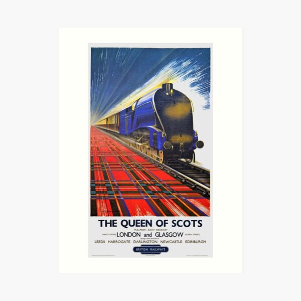 "The Queen of Scots. Vintage British Railways Poster by Reginald Mayes ...