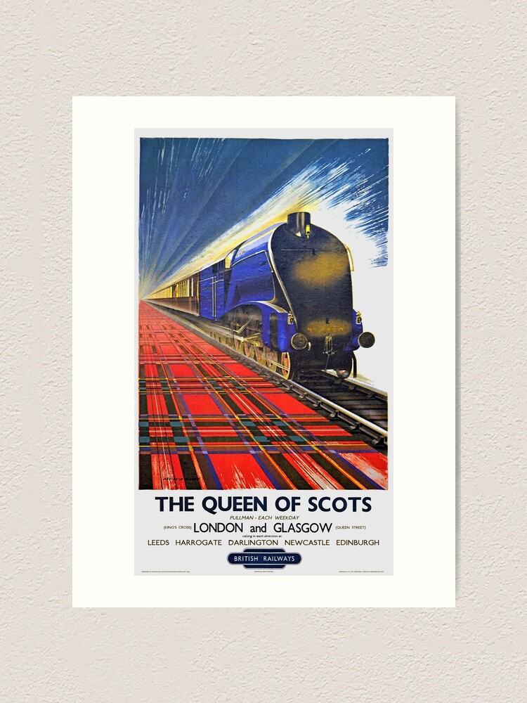 "The Queen of Scots. Vintage British Railways Poster by Reginald Mayes ...
