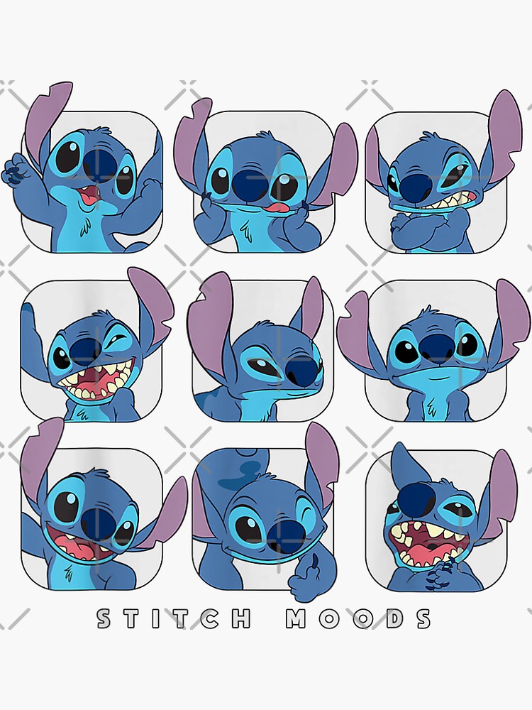 "Lilo and Stitch Moods" Sticker for Sale by ShareeNunez | Redbubble