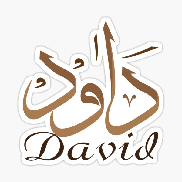 "david in arabic calligraphy" Sticker for Sale by salmanroots | Redbubble