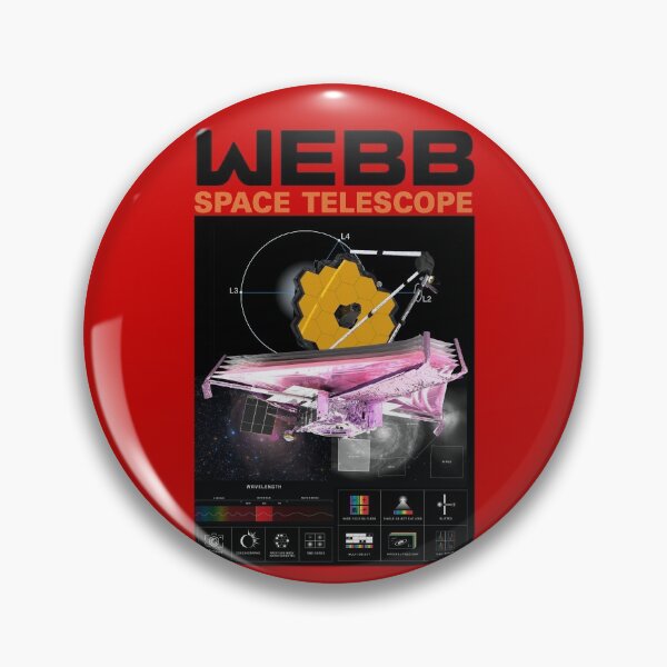 "James Webb Space Telescope Hexagon Mirror Launch" Pin for Sale by ...