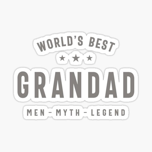 "Mens World's Best Grandad - Dad Grandpa" Sticker for Sale by cidolopez ...