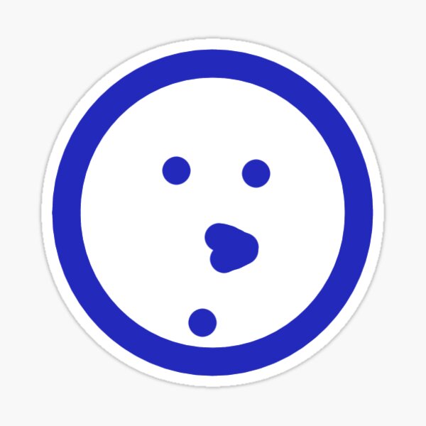 "Blue Face " Sticker for Sale by calcamutator | Redbubble