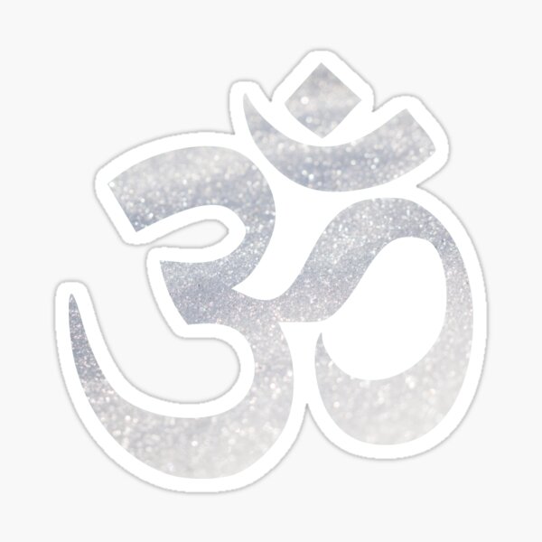 "Om Sign Silver Ohm " Sticker for Sale by yogaartshop | Redbubble