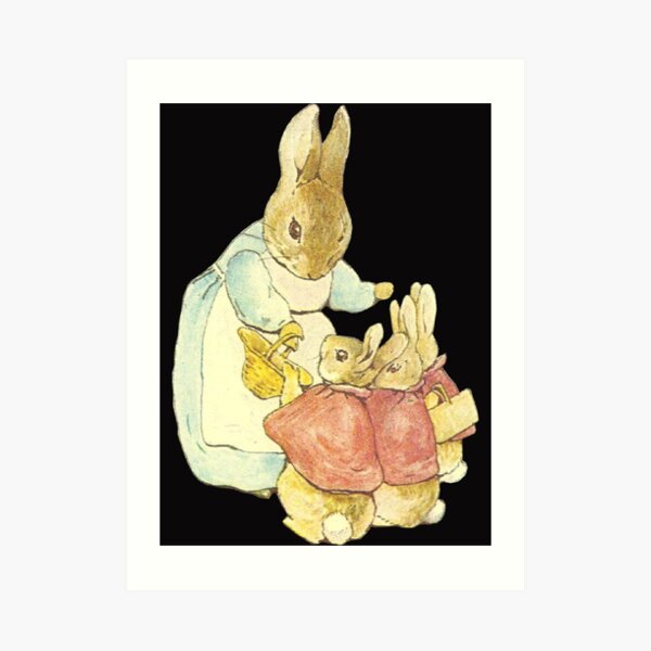"Peter rabbit, Beatrix Potter, Josephine rabbit Sticker" Art Print for ...