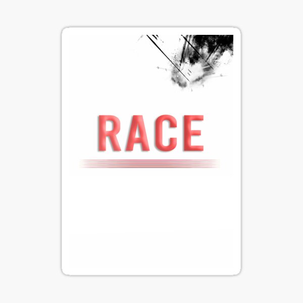"Red race car racing cool - white red race formula " Sticker by ...