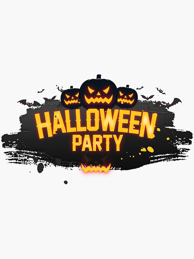 "HALLOWEEN PARTY" Sticker for Sale by QOBEART | Redbubble