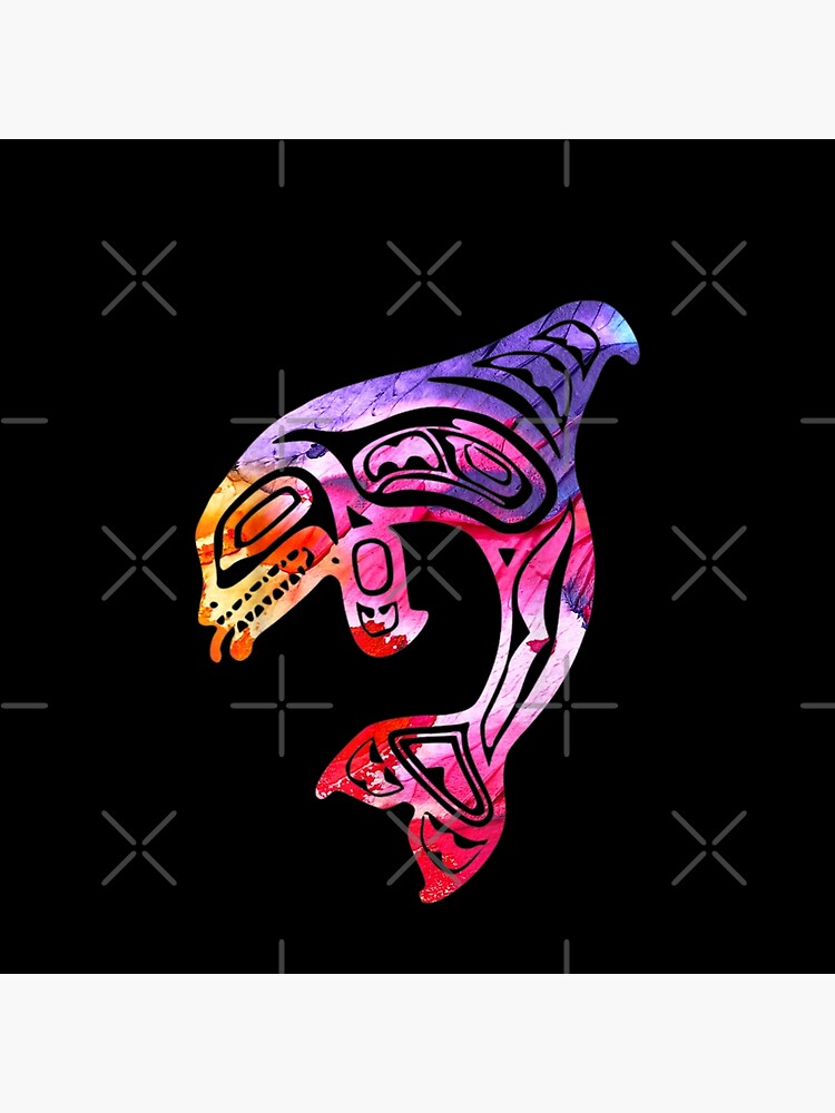 "Colorful Orca Killer Whale, Chrome Hearts, Half Heart" Poster by ...