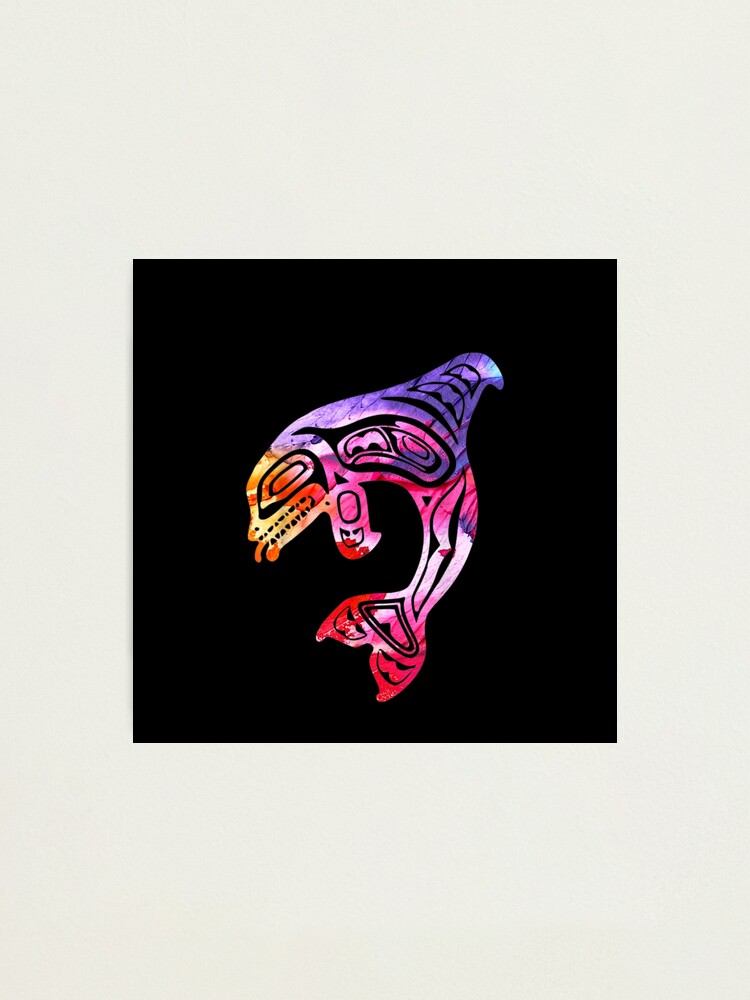 "Colorful Orca Killer Whale, Chrome Hearts, Half Heart" Photographic ...