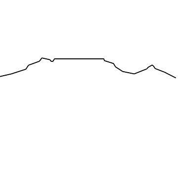 "Table mountain - minimalistic, black line drawing " Sticker for Sale ...
