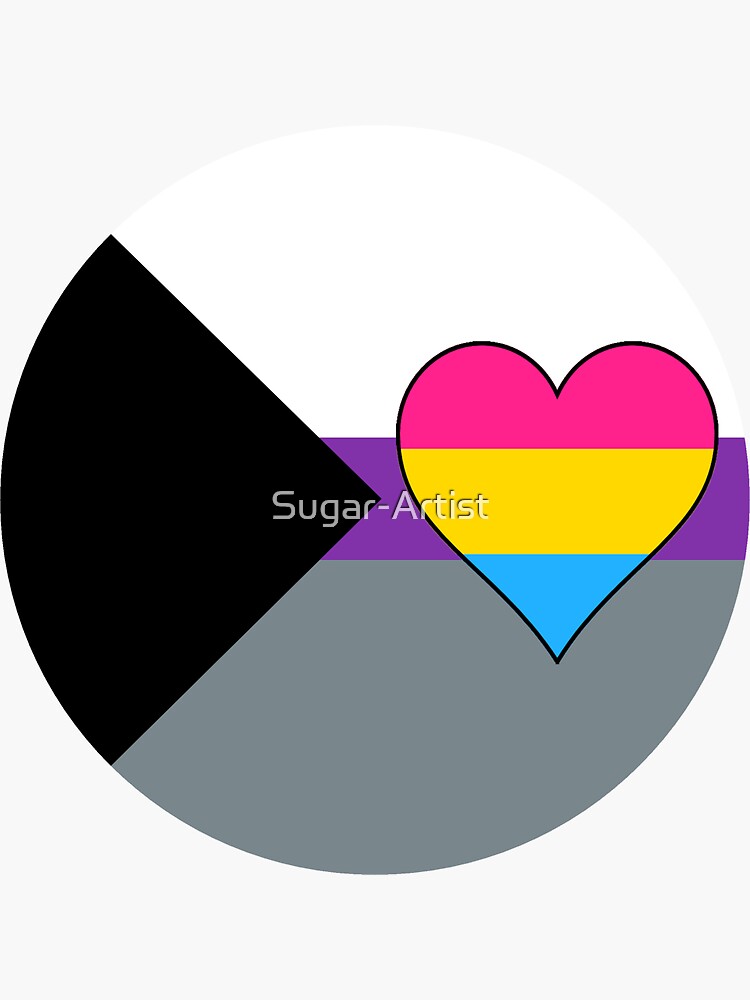 "Demisexual Panromantic Pride" Sticker for Sale by Sugar-Artist | Redbubble
