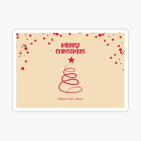 "Merry Christmas! Christmas Wishes!" Sticker for Sale by 2-Of-A-Kind ...