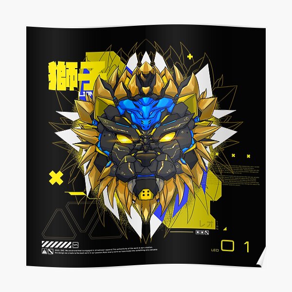 "Mecha LEO dark ver" Poster for Sale by DNZ-STUDIOS | Redbubble