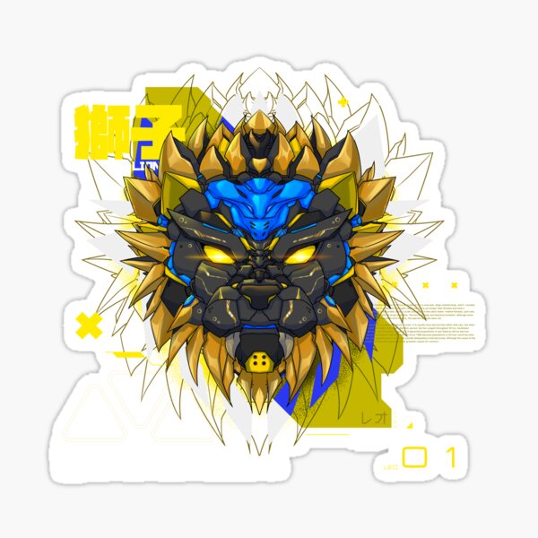 "Mecha LEO dark ver" Sticker by DNZ-STUDIOS | Redbubble