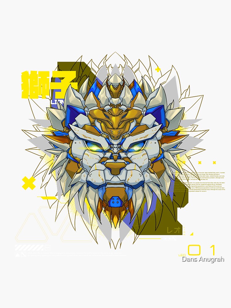 "Mecha LEO light ver" Sticker for Sale by DNZ-STUDIOS | Redbubble