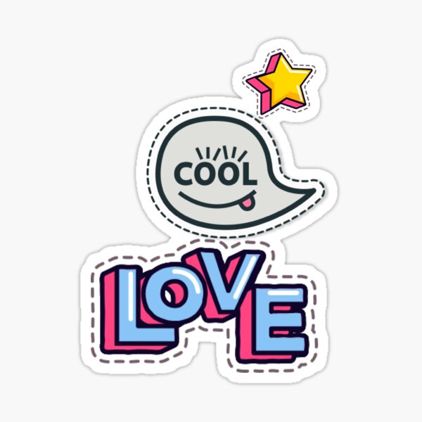 "Lovely cool logo" Sticker by Qamar92 | Redbubble