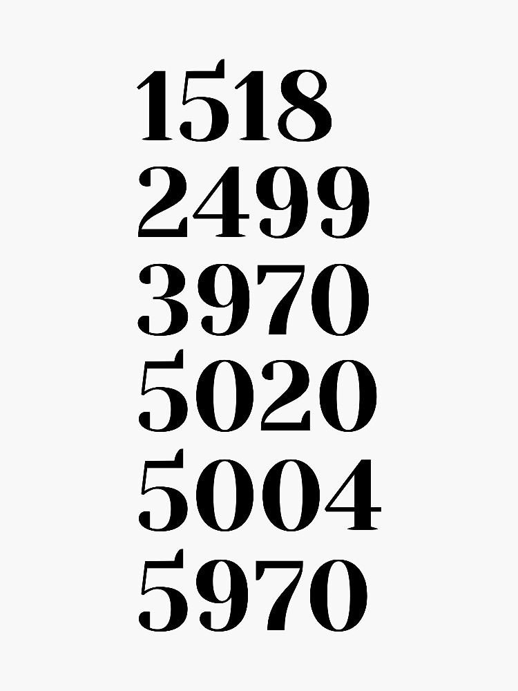 "Patek Perpetual Calendar Reference Numbers 1518" Sticker for Sale by ...