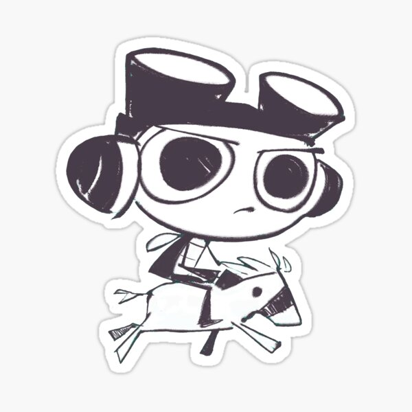 "Psychonauts Raz rides a pony Sugarcube" Sticker for Sale by ...