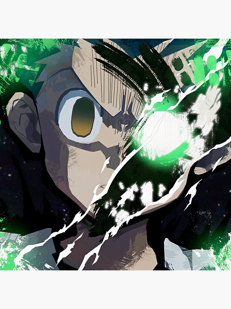 "H X H G O N " Sticker for Sale by kknshop | Redbubble