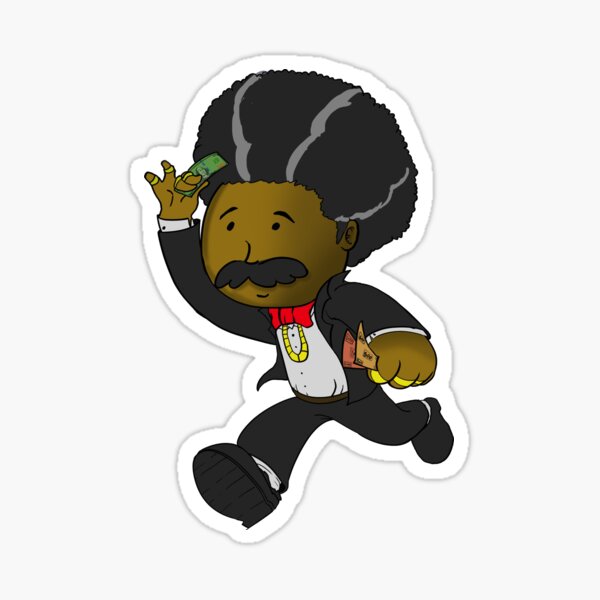 "Black Monopoly Man" Sticker for Sale by Merch-tians | Redbubble