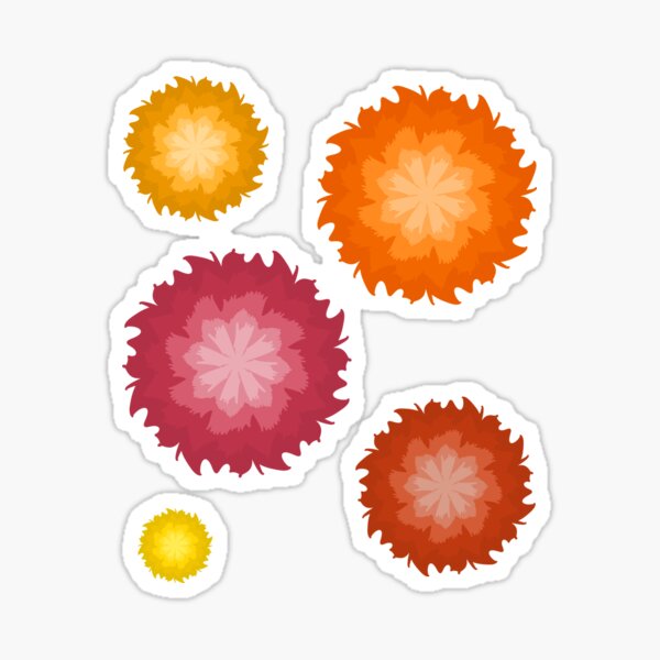 "Flame Flower Mandala Pack" Sticker for Sale by GeKrayr | Redbubble