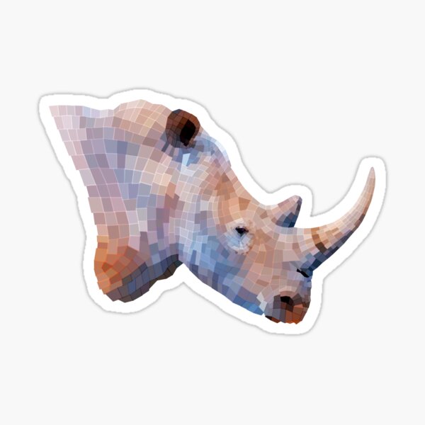 "White Rhino" Sticker for Sale by AnthonyZed | Redbubble
