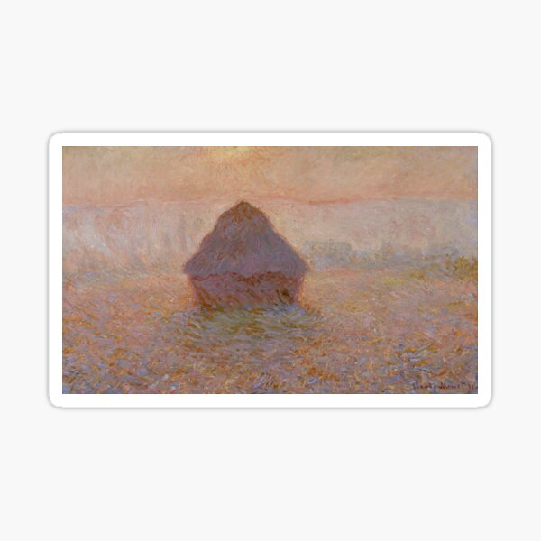 "Claude monet grainstack" Sticker for Sale by veryoldmaster1 | Redbubble