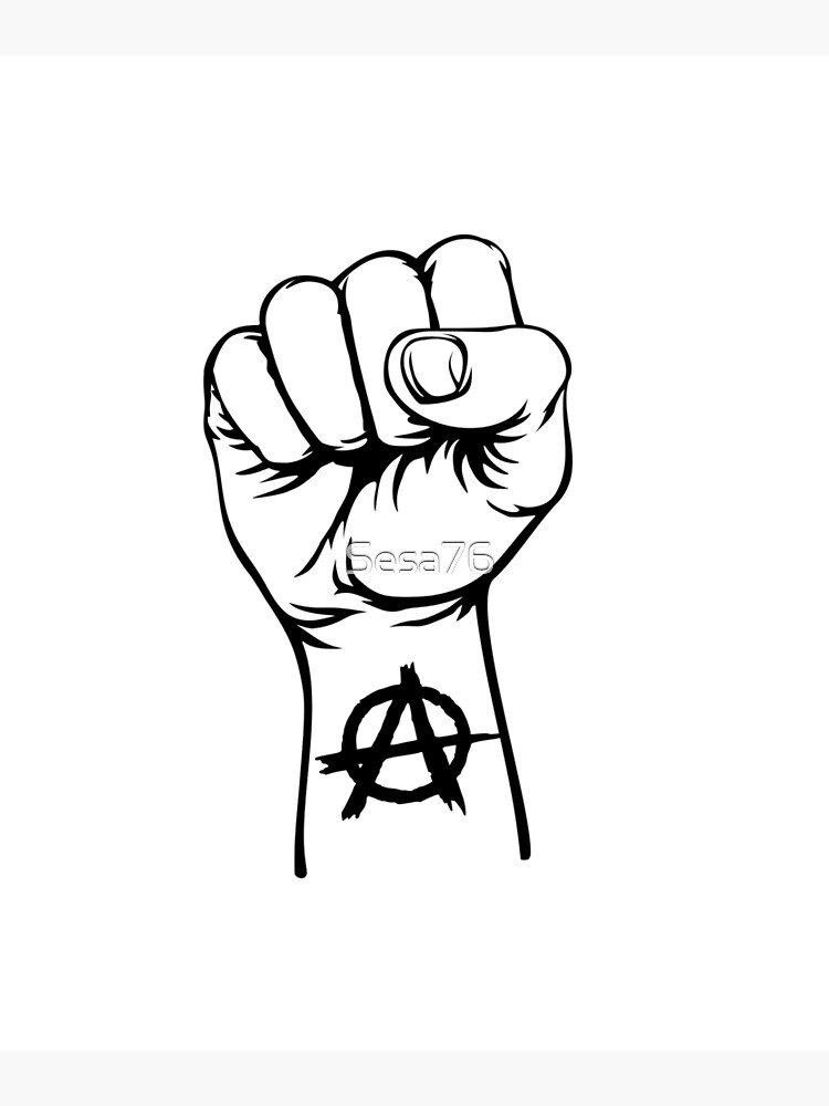 Dibujos Anarquistas Caricatura En Protesta Por Los Anarquistas: Vector