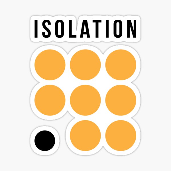 "Isolation" Sticker for Sale by MiSkopje | Redbubble