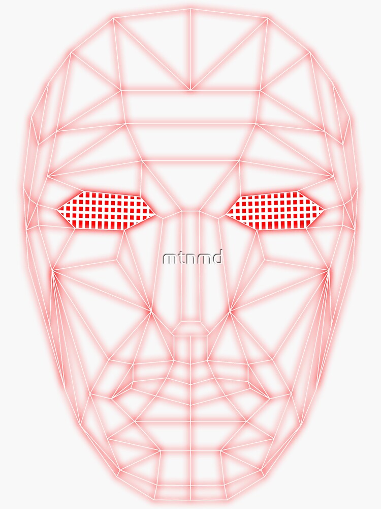 "Neon Frontman Mask" Sticker for Sale by mtnmd | Redbubble