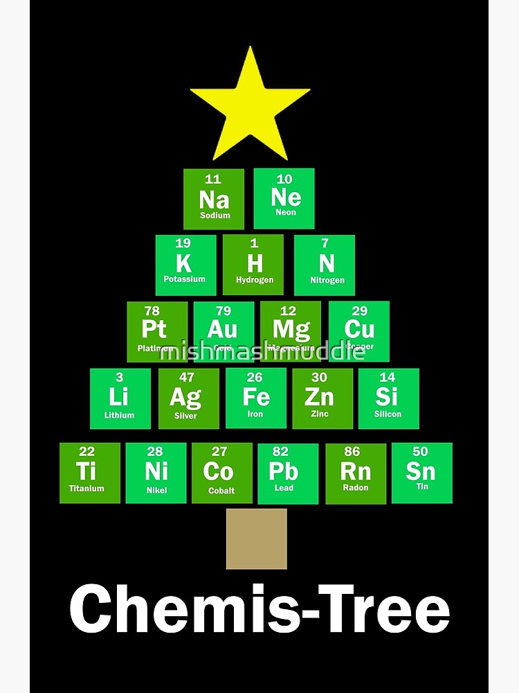 " Chemis-Tree , Science Christmas tree" Poster for Sale by ...