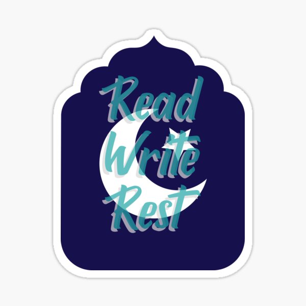 "Read Write Rest" Sticker for Sale by Poetree-Corner | Redbubble
