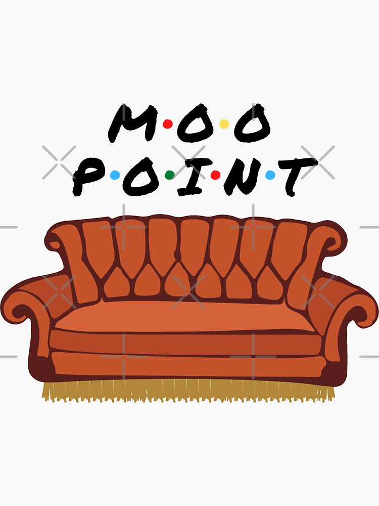 "Moo Point" Sticker for Sale by RebekahLanden | Redbubble