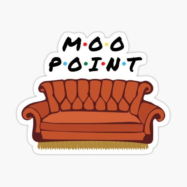 "Moo Point" Sticker for Sale by RebekahLanden | Redbubble