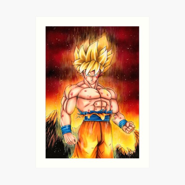 "Goku ssj figure class" Art Print for Sale by Abyllion-art | Redbubble