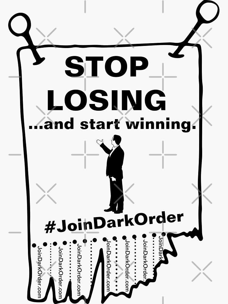 "Join the Dark Order Poster" Sticker for Sale by FearsomeFinds | Redbubble