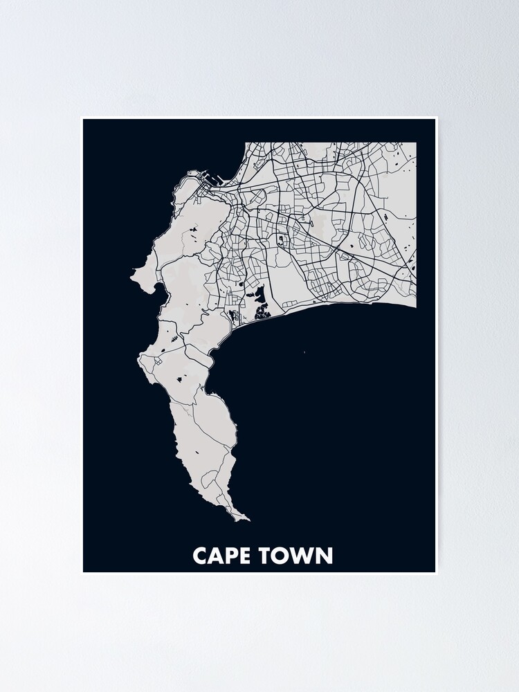 "Cape Town map" Poster by raffrasta | Redbubble