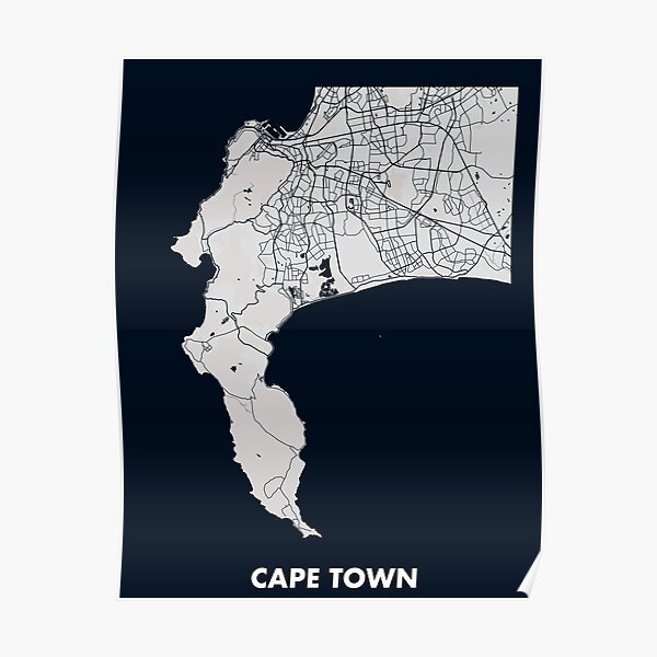 "Cape Town map" Poster by raffrasta | Redbubble
