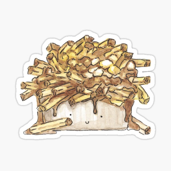 "Tasty Canadian Poutine!" Sticker for Sale by DuryLuong | Redbubble