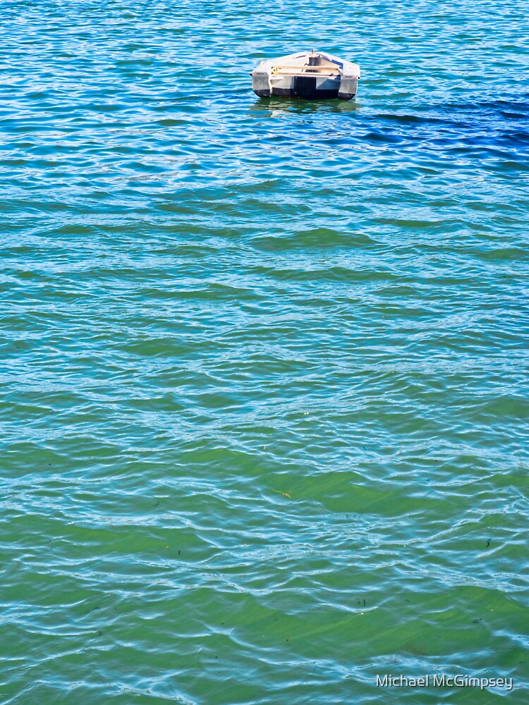 "Small Boat In The Harbour" Sticker for Sale by urbanfragments | Redbubble